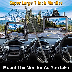 AMTIFO RV Backup Camera Wireless HD 1080P 8 Inch Touch Key Monitor Trailer Rear View System for Truck 5th Wheel Camper Reverse Cam DVR Split Screen 4 Channels Compatible with Furrion Pre-Wired RVs A5