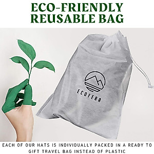 Ecofera Women's Eco-Friendly Ponytail Hat Messy Bun Baseball Trucker Cap (Black Patch)