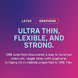 ONE® Flex™ Condoms︱Condoms Made with Graphene, The World's Thinnest & Strongest Material︱Ultra Thin, Flexible, Strong︱Nontoxic, Vegan, Non-GMO︱Pleasure-Enhancing Next Generation Condoms | 10 Count