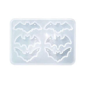 Halloween Pupkin Bat Earrings Silicone Mold Glue Drop Keychain Earring Resin Molds Silicone Jewelry Earring Molds for DIY Women Earrings, Pendants Jewelry Making
