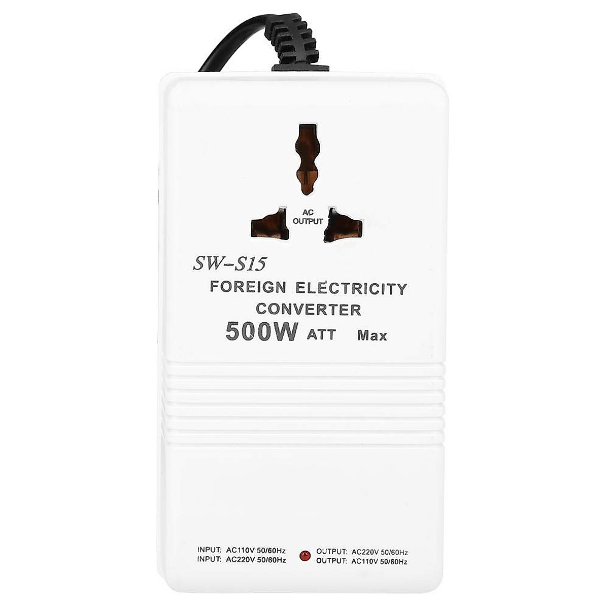 SW-S15 500W Step Up/Buck Channel Voltage Converter Transformer CN Plug International Travel Worldwide Adapter