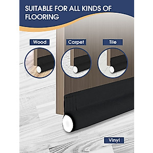 Door Draft Stopper, Draft Stoppers for Bottom of Door, Adjustable Door Sweep Noise Blocker 36inch, Sound Proof for Interior Exterior Doors