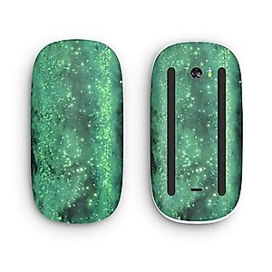Design Skinz Glowing Green V2 Orbs of Light Vinyl Decal Compatible with The Apple Magic Mouse 2 (Wireless, Rechargable) with Multi-Touch Surface