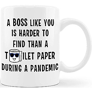Funny Coffee Mug Boss Like You Harder To Find Gag Gift Ideas for Bosses at Office Male Female Lady Gifts for Men Women Adult Employee Coworkers Staff Business white 11 Oz