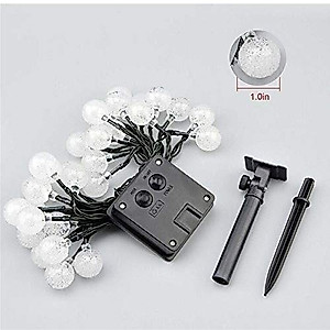 ZBM--ZBM Solar String Light, Outdoor Fairy Lights Waterproof Crystal Ball Decorative Lights for Garden, Terrace, Garden, Home Decorative Lights Luces de hadas