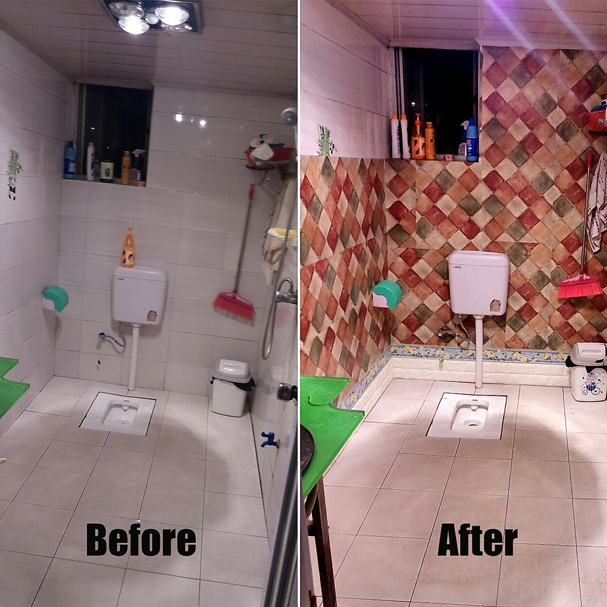 Yifely Colorful Brick Stone Shelf Drawer Liner Removable Furniture Paper Countertop Wall Sticker 17.7inch by 9.8 Feet