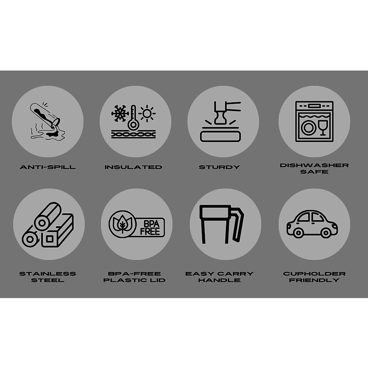 2nd Generation 40 oz Tumbler with Handle and Straw Insulated Tumblers Cups with Lids Straws Double Wall Vacuum Thermos cup 304 Stainless Steel Travel Mug Gifts for Men Women Him Her (Fog)