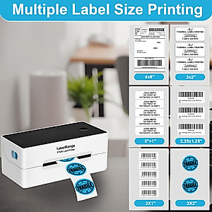 LabelRange 300DPI High Resolution Thermal Label Printer - Commercial Grade Shipping Label Printer 4x6, Support Amazon Ebay Paypal Shopify Etsy Shipstation and More on Windows, Mac and Linux System