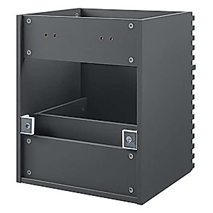 Modway Render 18" Wall-Mount Bathroom Vanity in Gray-Sink Basin Not Included, 18 Inch