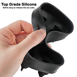 Bahoki Essentials Ice Molds - Silicone Ice Cube Tray With Lid - Easy Fill and Release Ice Maker - Great for Parties and Events