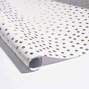AimtoHome Wrapping Paper Roll Paper Gift Wrap 17 Inch X 120 Inch Per Roll 3 Different Gold Pattern Design (42.3 sq.ft.ttl)