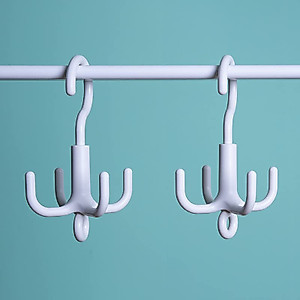 Sunnym Multifunctional Rotary Hook Hole Free Rotary Hook Four Claw Clothes Hook Wardrobe Storage Hook