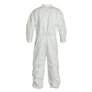 DuPont - TY125SWHXL0006G1 Tyvek 400 TY125S Disposable Protective Coverall with Elastic Cuffs, White, X-Large (Pack of 6)