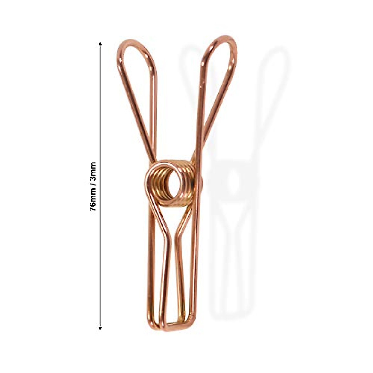 Oakenleaf Clothespins pegs Rose Gold Will Not Rust 316 Stainless Steel 20 Piece Stylish Heavy Duty Clothes Pegs Modern & Eco-Friendly 3inch - The Forever Peg