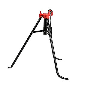 RIDGID 36278 Model 460-12 Portable TriStand Chain Vise with Integrated Folding Legs and Tool Tray, 1/8" to 12" Pipe Capacity