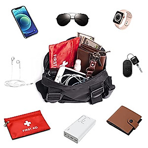 MJNUONE Outdoor Chest Bag For Men，Tactical Chest pack with Reflective, Lightweight Utility Chest Rig Bag with Extra Storage for Running Climb Cycling Hiking