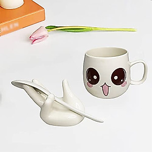 MaoYaMao Set of 3 Creative Ceramic Hand Shaped Egg Cup Holder Porcelain Egg Cup Easter Egg Display Stand for Hard Boiled Eggs Breakfast Table Kitchen Gift(White)