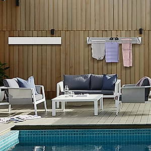 Mountable Clothes Drying Rack Wall Mount Folding Indoor Laundry Clothes Rack Drying Outdoor Heavy Duty Space Saver RV Drying Rack 60lb Capacity