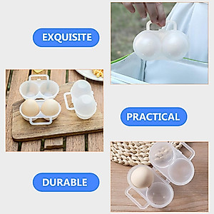 ULTECHNOVO Outdoor Egg Holder, 2 Pcs Egg Storage Box Portable Camping Egg Carrier 2 Eggs Case Egg Storage Container for Hiking Outdoor Kitchen Tools Portable Storage Box