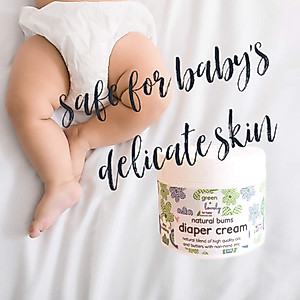 Natural Bums Diaper Rash Cream (Chemical Free), Made with Organic Shea Butter & Coconut. Calming Lavender Chamomile. Non-nano. High Grade.