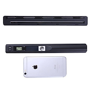 Portable Scanner, Handheld Photo Scanner, A4 Document Scanner for Picture Text Receipt Page in 300/600/900Dpi JPG PDF Format Hand Scanner Support USB Transfer Micro SD Card, No Driver