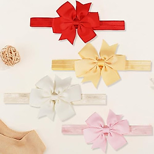 CÉLLOT 40 Colors Baby Girls Headbands 3" Pinwheel Hair Bows Elastic Hair Bands Hair Accessories for Newborn Infants Toddlers