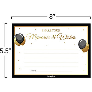 Share your Memories and Wishes (50 Cards Pack) - Any Occasion - Graduation Retirement Birthday Party Games Ideas Activities Supplies for Adults - Gender Neutral