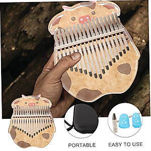 EXCEART 1pc Finger Piano Childs Piano 17 Keys Thumb Clear Thumb Piano Hand Bells Chimes Knock Thumb Pianos Marimbas Instrument African Kalimba Kids Piano Acrylic Percussion Stainless Steel
