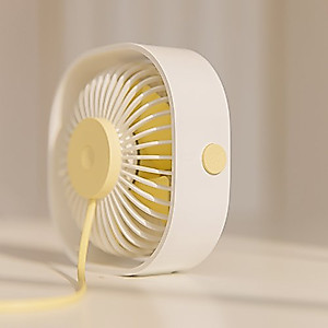 CALKED Birsppy AmuseNd USB Desk Fan Personal USB Power Desktop Fan Ultra-Quiet 3 Speeds 4inch Portable Mini Desk Fan for Bedroom Office Desktop (Blue)