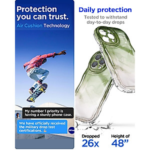 AICase iPhone 14 Pro Max Case Curly Wave Frame Cute Design with Full Camera Lens Protection,Aesthetic Kawaii Slim TPU Bumper Luxury Plated Shockproof Protective Transparent for Women Girls Men