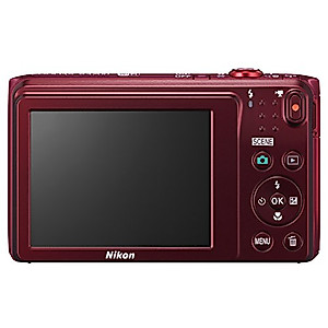 Nikon COOLPIX S3700 Digital Camera with 8x Optical Zoom and Built-In Wi-Fi (Red)