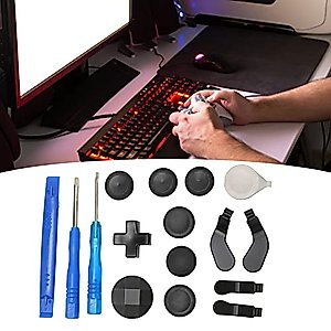 Controller Accessory Parts, Custom Replacement Kit Stylish Appearance Precise Black Plating for Elite Series 2