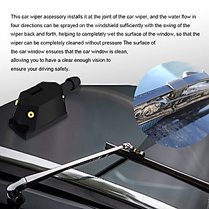 Windshield Washer Hose Kit, 2 Meter Washer Fluid Hose with 4 Pcs Hose Connectors and 2 Front Windshield Washer Nozzles, Washer Spray Jet Kit, Universal Windshield Washer Nozzles Kit