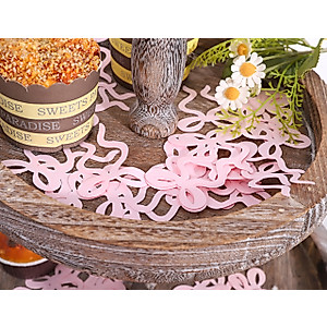 Pink Bow Confetti - She's Tying The Knot Bachelorette Party Confetti,Bow Bridal Shower Decorations,Tying The Knot Bridal Shower