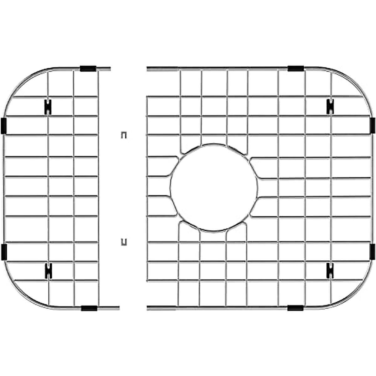 SANNO Dish Drying Rack, Expandable Dish Drainer Over Sink Kitchen Sink Grate Sink Protector for Kitchen Organization Stainless Steel