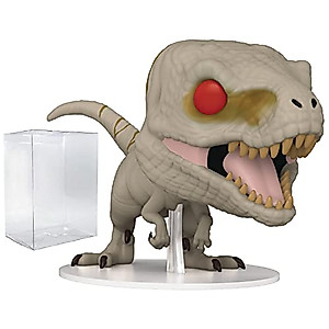 POP Jurassic World Dominion - Atrociraptor (Ghost) Funko Vinyl Figure (Bundled with Compatible Box Protector Case), Multicolor, 3.75 inches