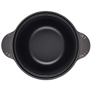 Le Creuset Enameled Cast Iron Rice Pot with Lid & Stoneware Insert, 2.25 qt., Oyster