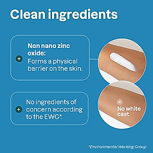 ATTITUDE Mineral Sunscreen for Baby and Kids, EWG Verified, Broad Spectrum UVA/UVB, Dermatologically Tested, Plant and Mineral-Based Formula, Vegan, SPF 30, Unscented, 2.6 Oz