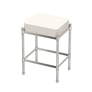 Gatco 1357 Rectangle Vanity Stool, 19.5" H, Satin Nickel