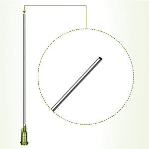 Honoson 20 Pack 4" Syringes with Needle 14 Gauge Blunt Tip Dispensing Needle Industrial with Luer Connector Needle
