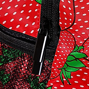 Small Travel Bag Book Bag Casual Daypack Backpacks fruit pattern strawberry