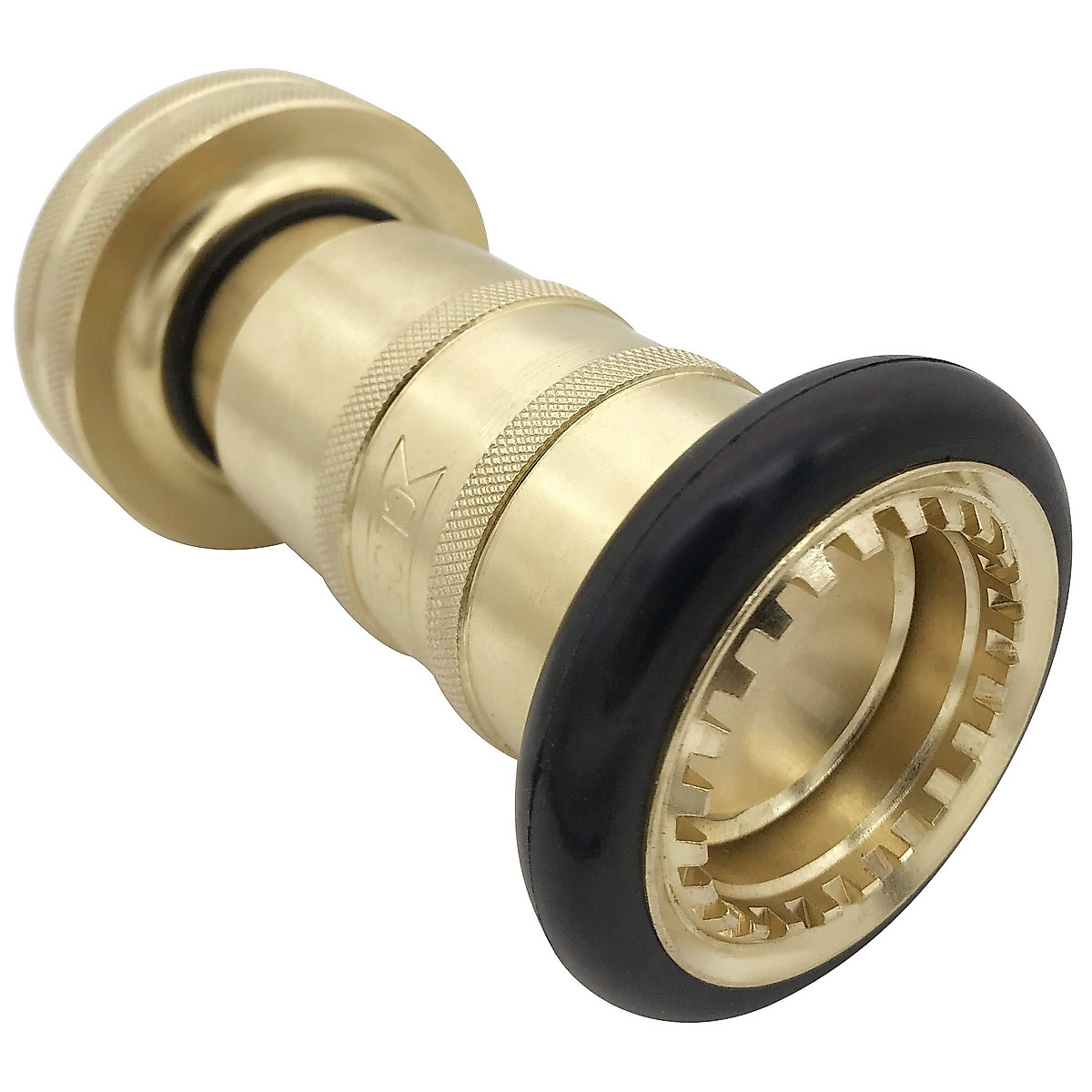 RosyOcean 2 Inch NPSH Fire Hose Nozzle Brass Fire Equipment Industial Heavey Duty Spray Jet Fog Nozzle