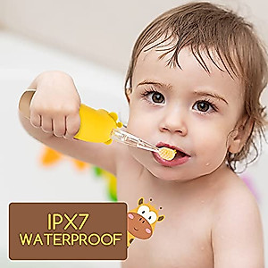 ANSAUCT Toddler Electric Toothbrush, Infant Toothbrush with Smart LED Timer and Sonic Baby Electric Toothbrush Includes 3 Ultra-Soft Brush Heads, Gentle Vibration Baby Toothbrush 6 to 12 Months