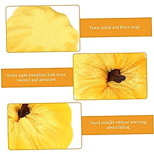 ABOOFAN 12 pcs Fake Faux Pumpkin Wedding Desktop Ornament Pumpkin Sculpture Little Pumpkin Pumpkin Foam Crafts Halloween Fake Figurines Home Decor Decorations Display Ornaments Vegetable
