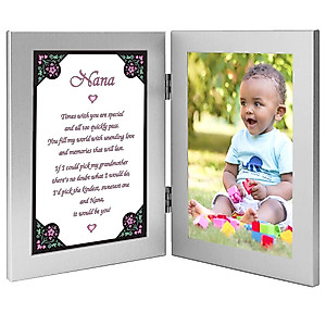 Poetry Gifts Nana Sweet Poem from Grandchild for Birthday or Mother's Day, Add 4x6 Inch Photo to Attached Frame
