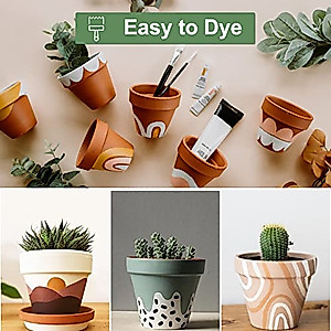 4 Inch Terracotta Pots with Saucer - 6 Pack Small Clay Plant Pots with Drainage Holes, Flower Pots with Tray, Terra Cotta Pots for Indoor Outdoor Plants, Crafts, Wedding Favor