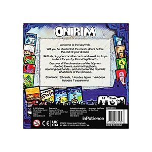 inPatience Onirim Card Game | Solo or Cooperative Two Player Strategy Game from The Oniverse | Fun Family Game | Ages 10+ | 1-2 Players | Average Playtime 15 Minutes | Made, Multicolor (INPAON12)