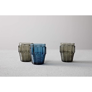 Fortessa Bolt Barware Fashion Glass, 11oz, Smoke Grey