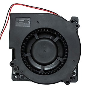 UTUO Brushless 12V DC Blower Fan, 120mm (120×120×32mm) Sleeve Bearing Low Noise Air Exhaust Vent Cooling Radial Centrifugal Flow Blower with 2 Pin Plug, Light Weight