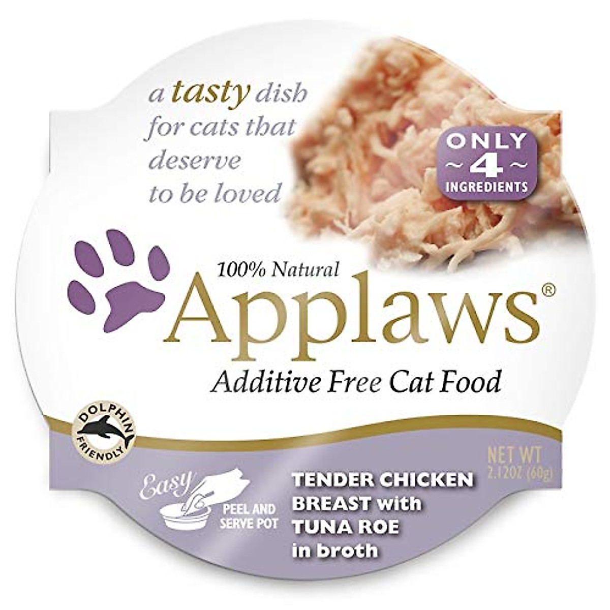 Applaws Cat Food in Broth Pots Variety Bundle Pack - 6 Flavors - 2.12 Ounces Each (12 Total) W/Hotspot Pets Collapsible Bowl